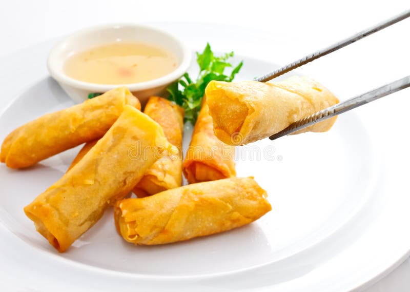 Thai Spring Rolls stock photo. Image of tasty, appetizer - 12579800