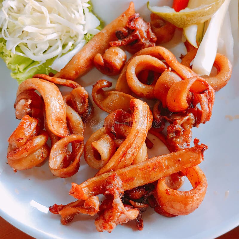 Marinated Squid stock photo. Image of delicious, sauce - 44181700