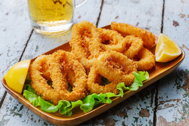 Breaded squid stock image. Image of squid, breaded, food - 52417509