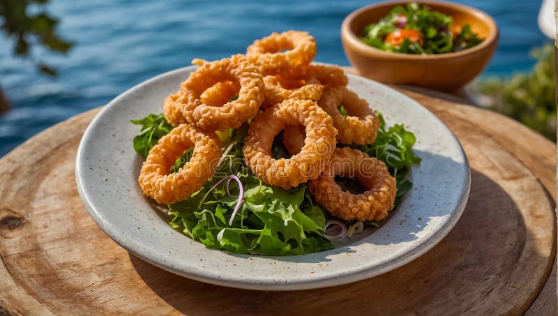 Fried Squid the Table Summer Tavern Dinner Menu Stock Illustration ...