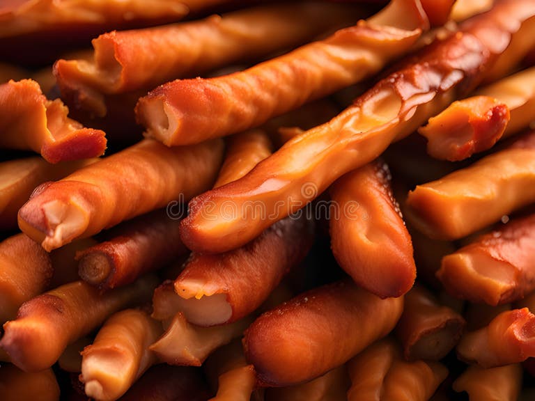 Fried Sticks with Pork Ribs Stock Illustration - Illustration of food ...