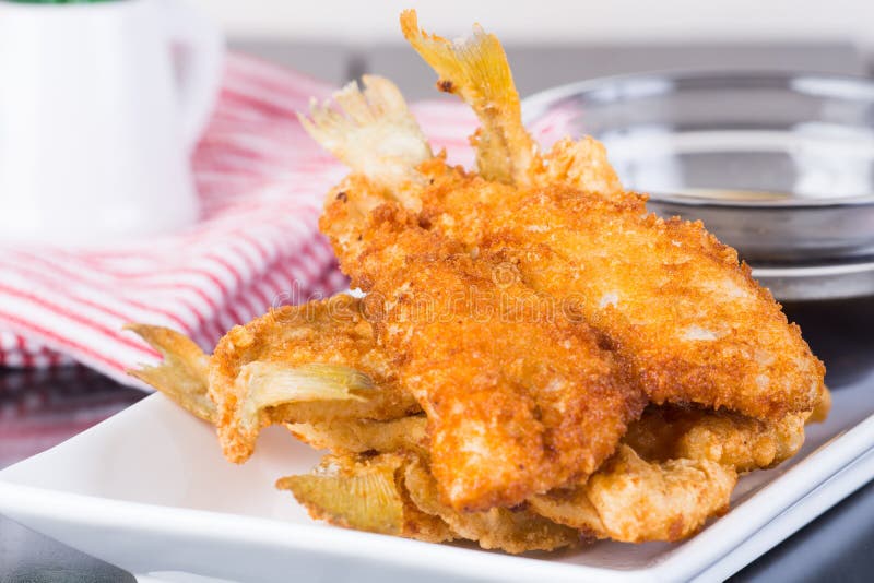 Fried tempura fish stock image. Image of cuisine, golden - 74673579