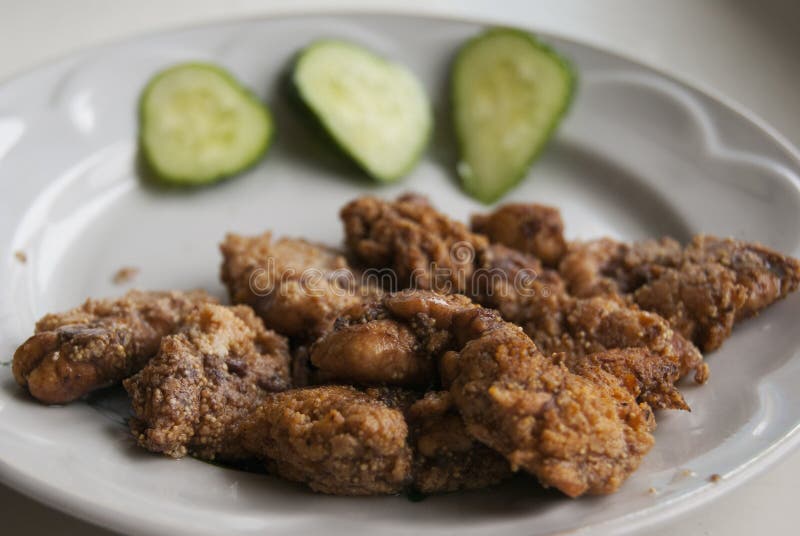 Fried Tench Caviar on a Plate Stock Image - Image of crispy, closeup ...