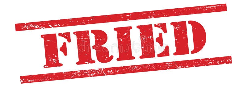 FRIED Text on Red Grungy Lines Stamp Stock Illustration - Illustration ...