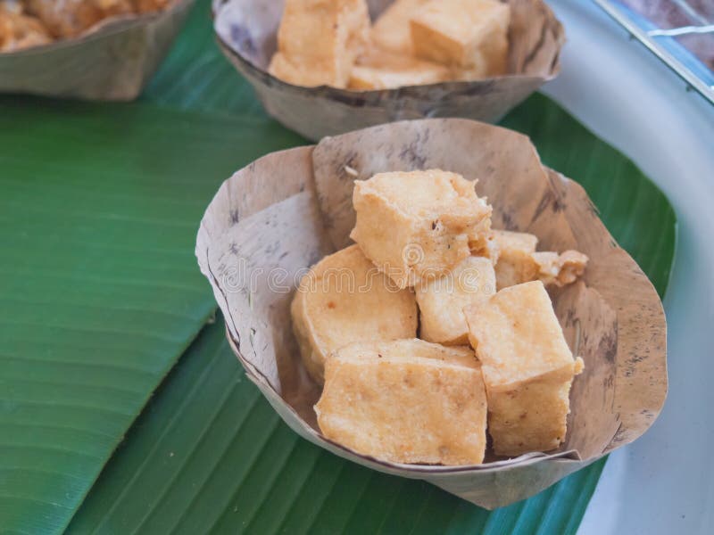 Fried tofu in a cup stock photo. Image of healthy, closeup - 74644682
