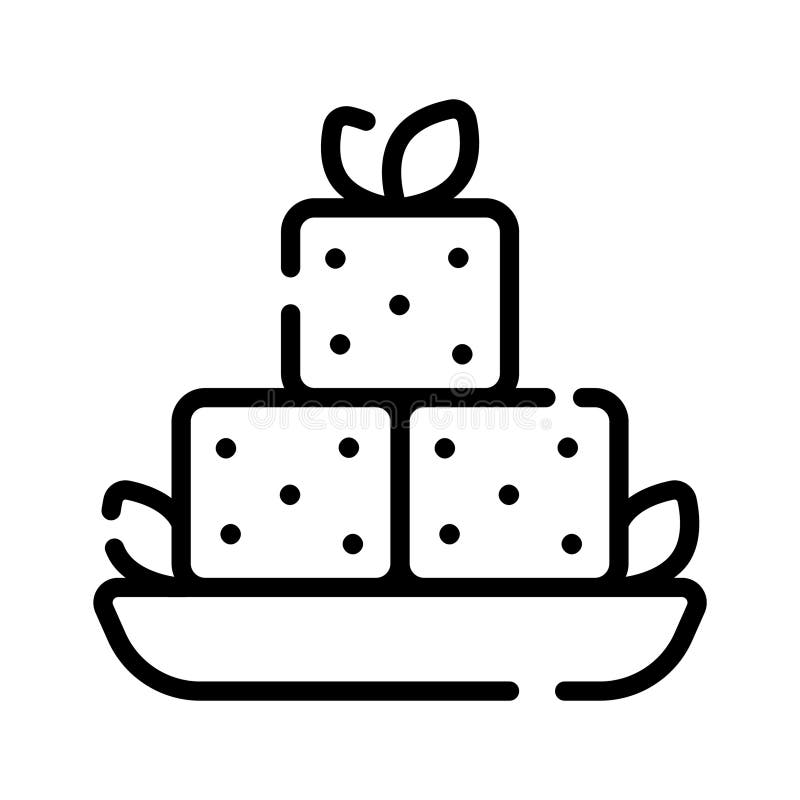 Fried Tofu Vector Design Denoting Chinese Food Stock Vector ...