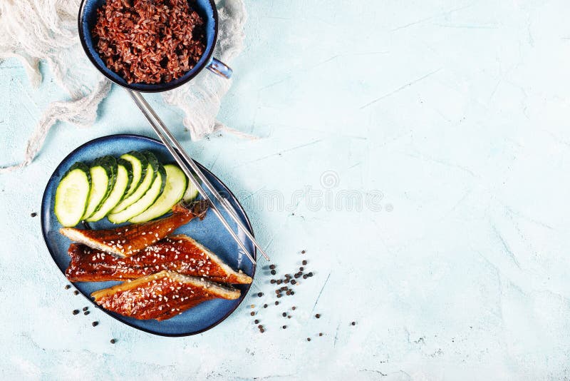 Fried unagi eel stock photo. Image of dinner, gourmet - 212434572