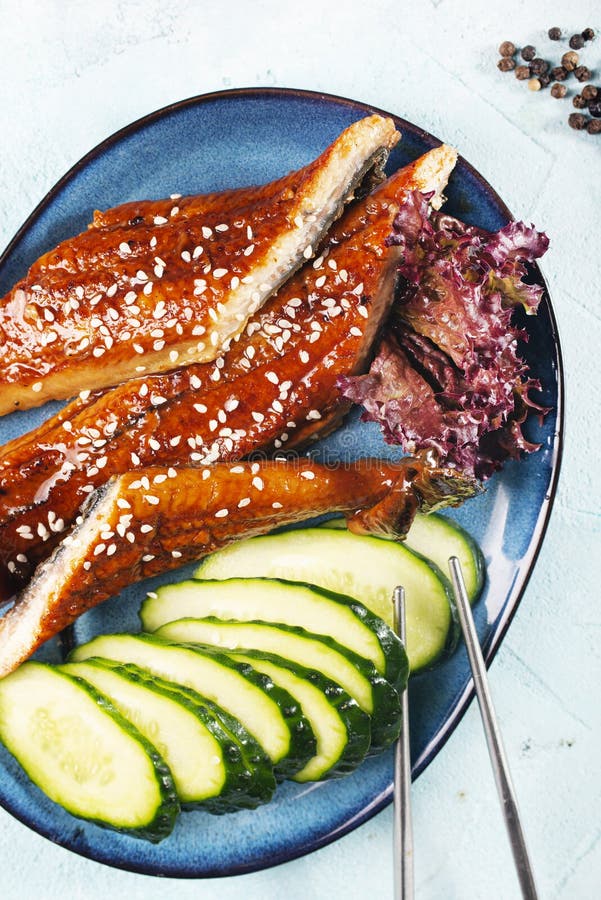 Fried unagi eel stock photo. Image of table, starter - 212434622