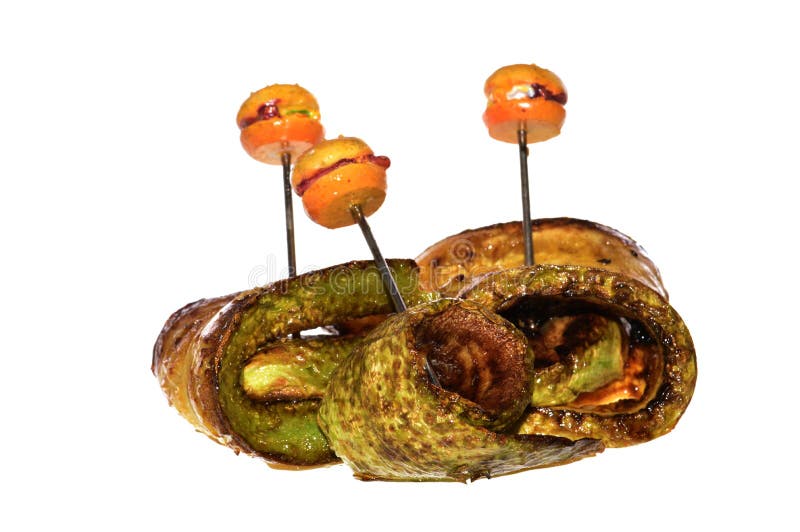 Fried Vegetable Marrow Isolated on White Background Stock Image - Image ...