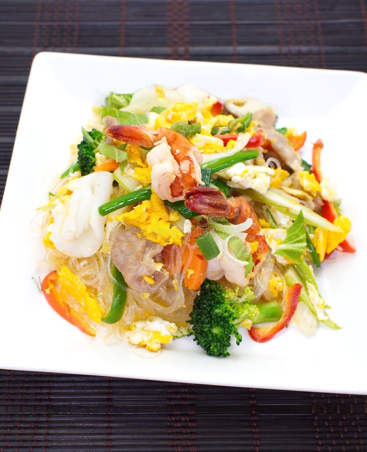 Fried Vegetable with Noodle Stock Image - Image of dinner, gourmet ...