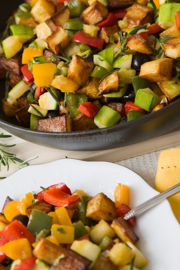 Roasted vegetables stock photo. Image of share, white - 25131572