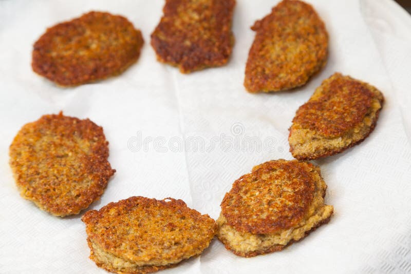 Vegetarian Cutlets of Buckwheat Stock Photo - Image of cuisine ...