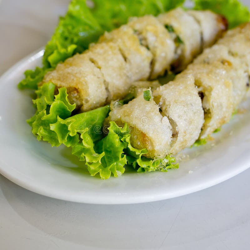 Fried Viet Nam Traditional Spring Rolls Food Stock Image - Image of ...