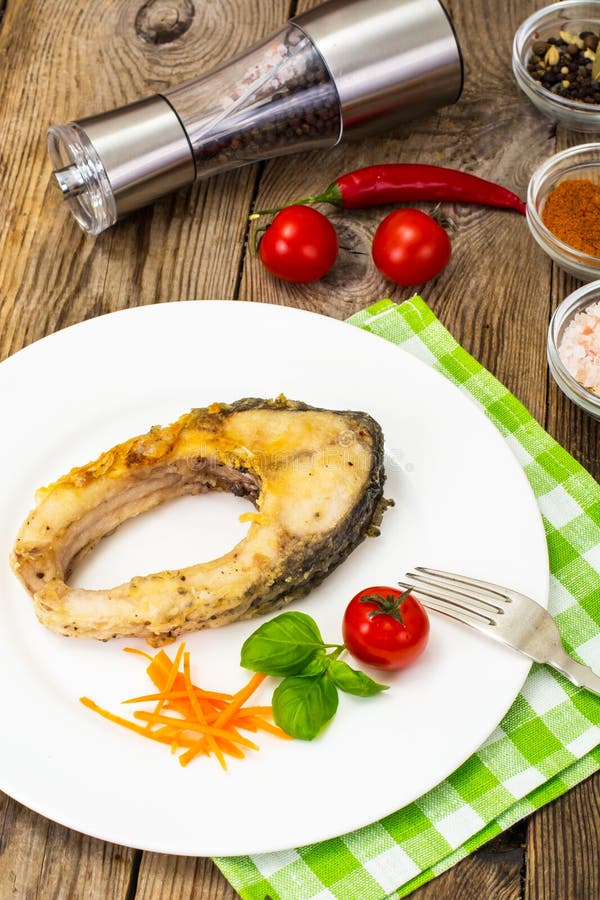 Fried white fish steaks stock photo. Image of dish, fried - 80824706