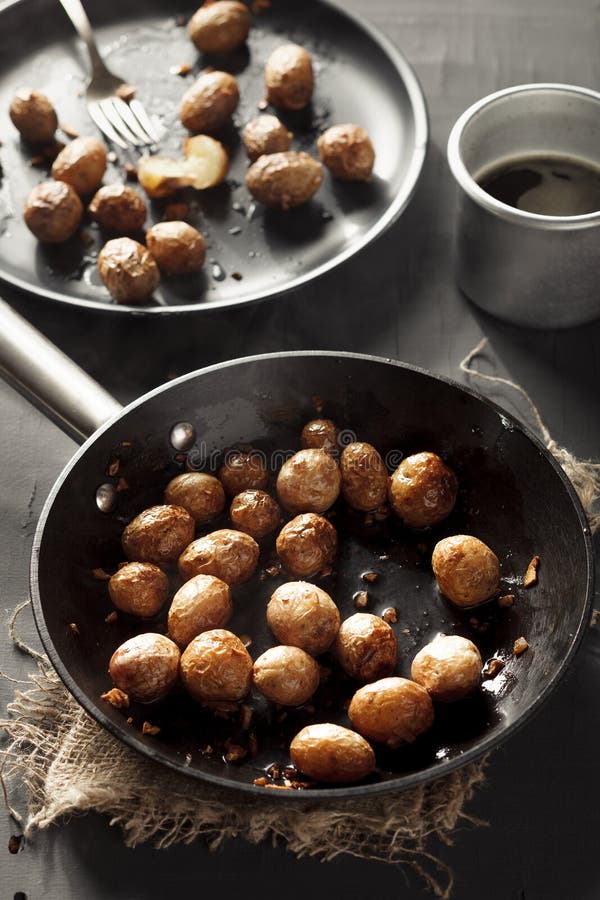 Fried whole new potato stock photo. Image of vegetarian - 78178656