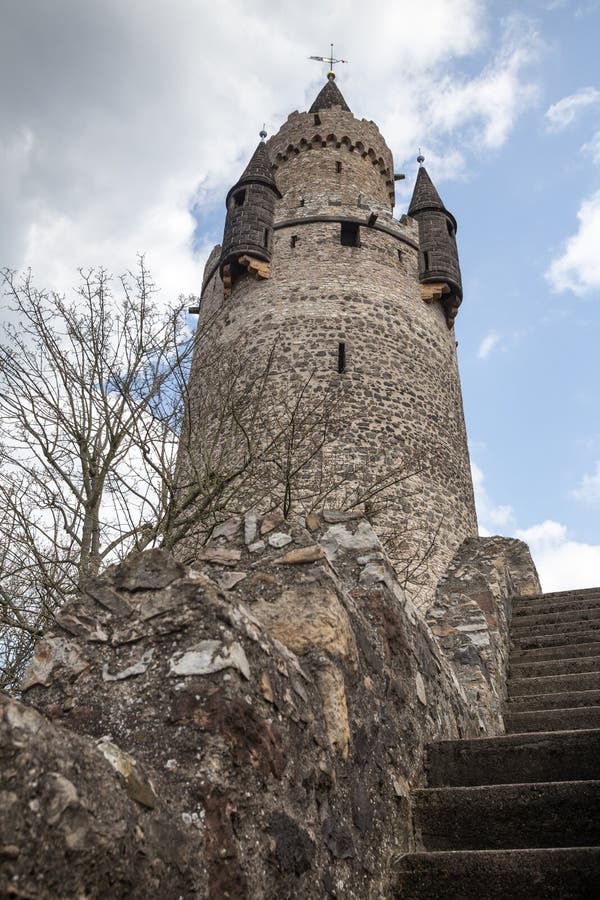 Friedberg Castle Mountain Germany Stock Image - Image of brick, tower ...