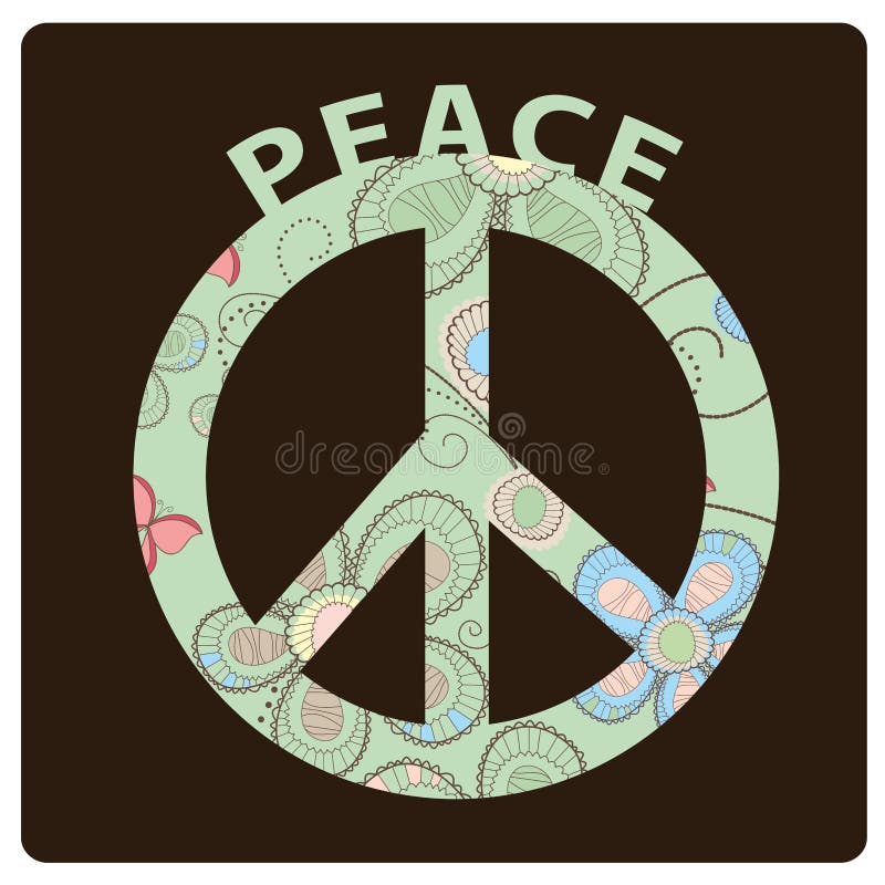 Friedenssymbol vektor abbildung. Illustration von tier - 36004503
