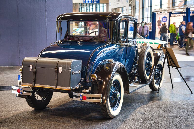 FRIEDRICHSHAFEN - MAY 2019: Dark Blue FORD MODEL a COUPE 1930 at ...