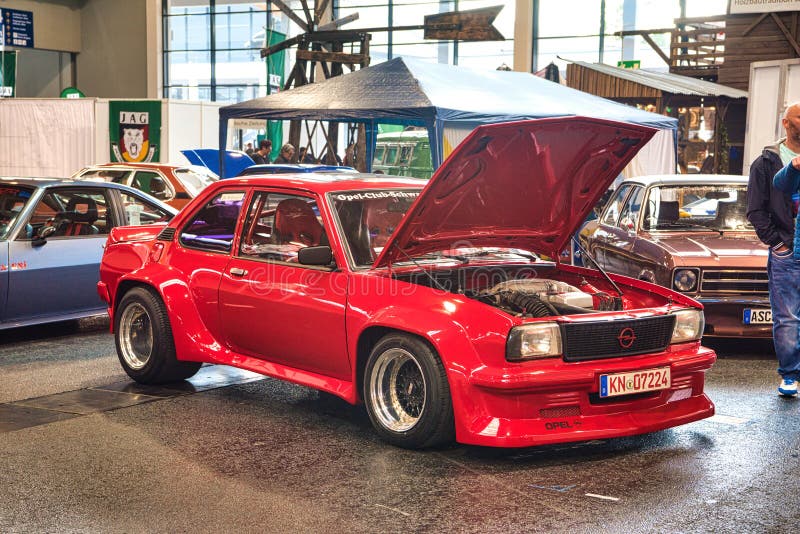 FRIEDRICHSHAFEN - MAY 2019: Red OPEL ASCONA B COUPE 1980 at Motorworld ...