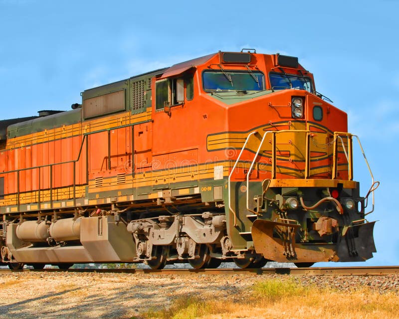 Orange train stock image. Image of choo, outdoors, locomotive - 2451567