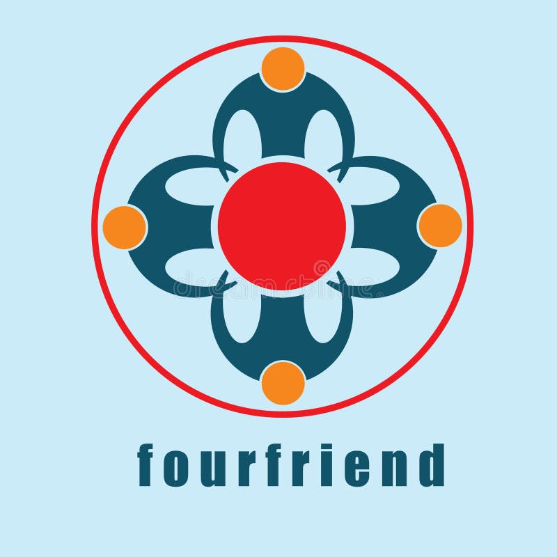 Frien Template Logo for Your Cumunity Stock Vector - Illustration of ...