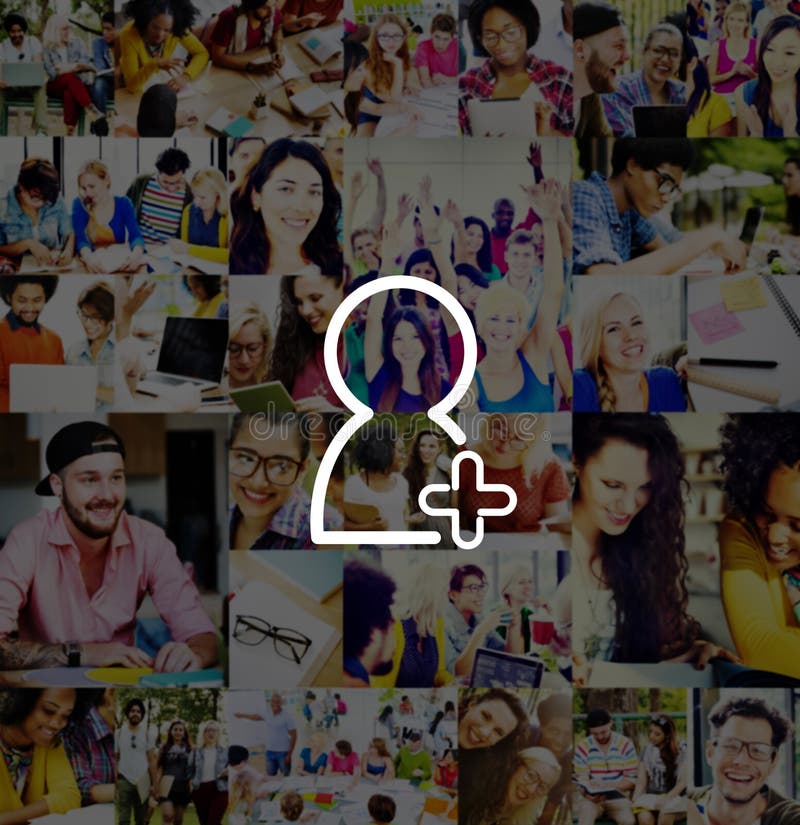 Friend request concept. stock illustration. Illustration of network ...