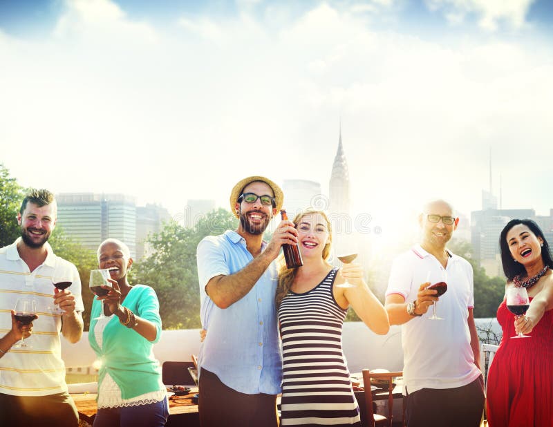 Friend Friendship Dining Celebration Hanging Out Concept Stock Photo ...