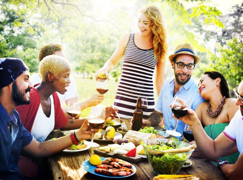 Friend Friendship Dining Celebration Hanging Out Concept Stock Image ...