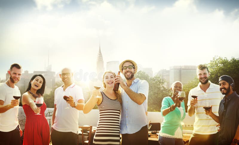 Friend Friendship Dining Celebration Hanging Out Concept Stock Image ...