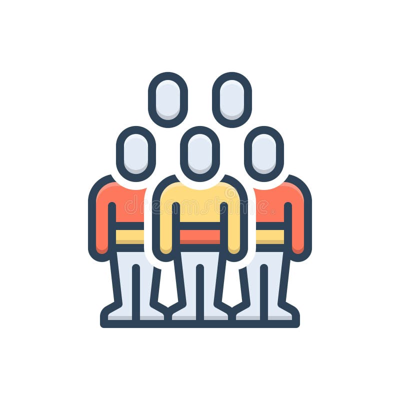 Color Illustration Icon for Friend Group, Friend and Bonding Stock ...