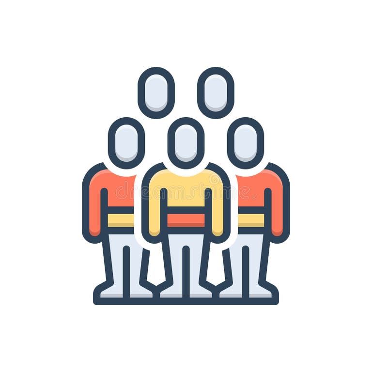 Color Illustration Icon for Friend Group, Friend and Bonding Stock ...