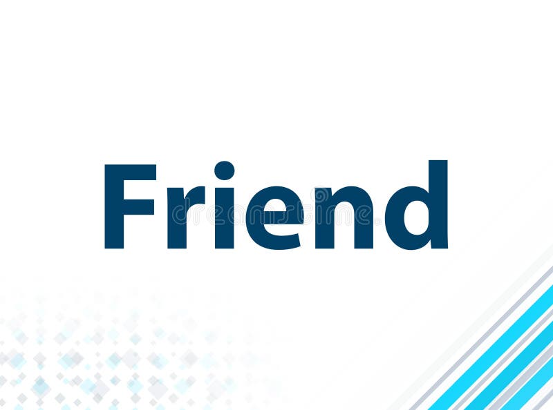Friend Modern Flat Design Blue Abstract Background Stock Illustration ...