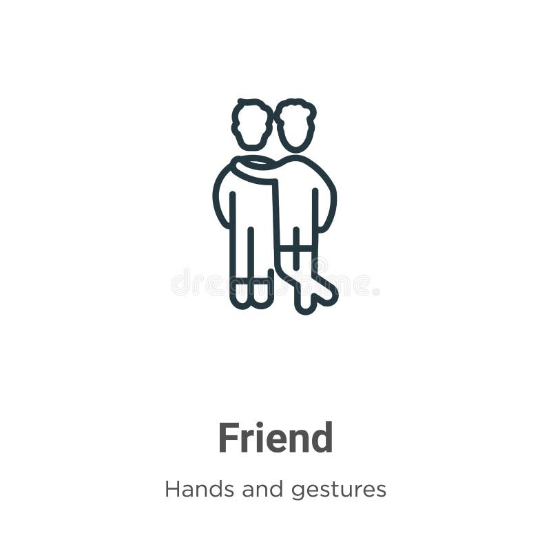 Friend Icon in Filled, Thin Line, Outline and Stroke Style. Vector ...