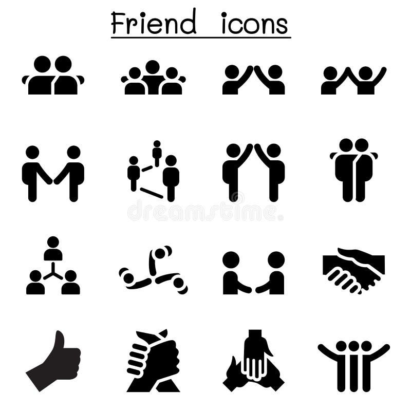 Friend & Relationship Icons Stock Vector - Illustration of design, link ...