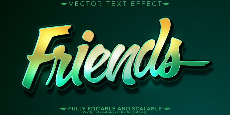 Friend Text Effect, Editable Modern and Script Customizable Font Style ...