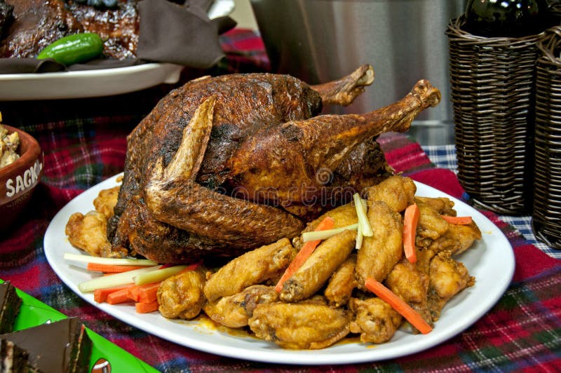 Friend turkey and wings stock image. Image of buffalo - 22378475