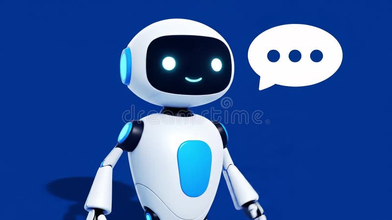 Friendly AI Chatbot Robot Waves Hello, Symbolizing Digital ...