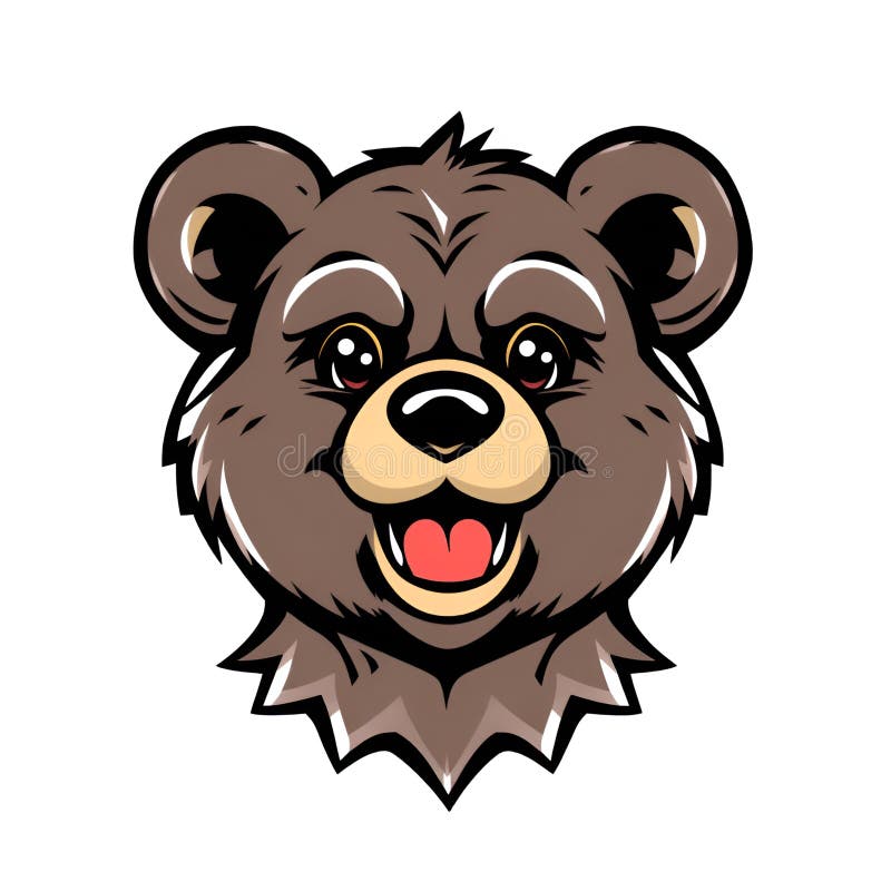 Friendly AI Generated Bear Mascot Logos Stock Image - Image of ...