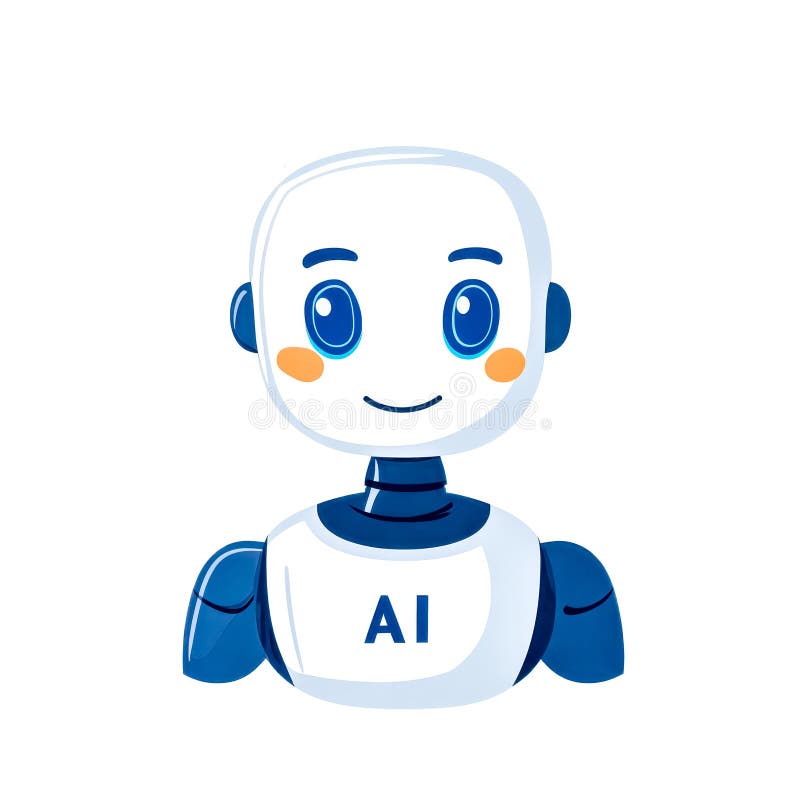Friendly Ai Robot Character Smiling and Showing Artificial Intelligence ...