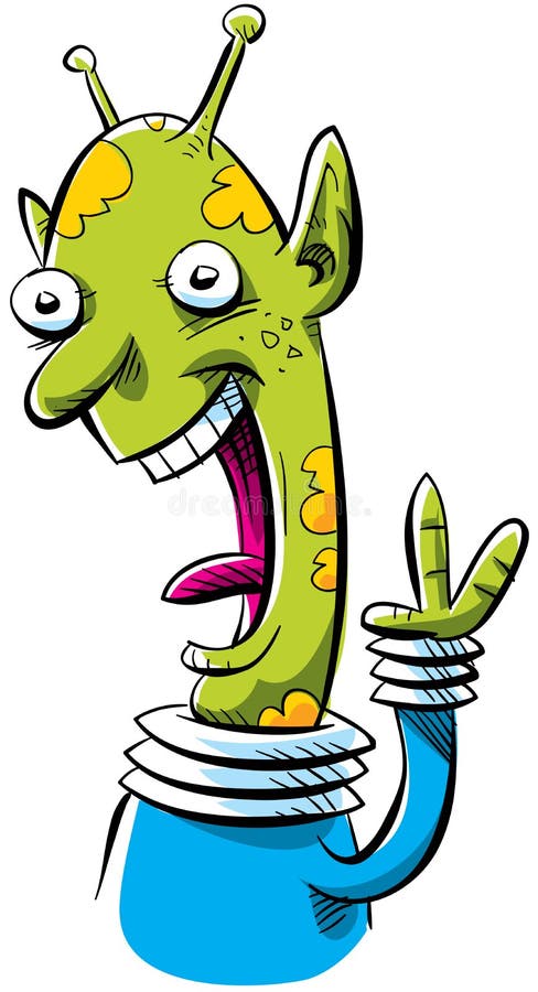Friendly Alien stock illustration. Illustration of laugh - 22653542