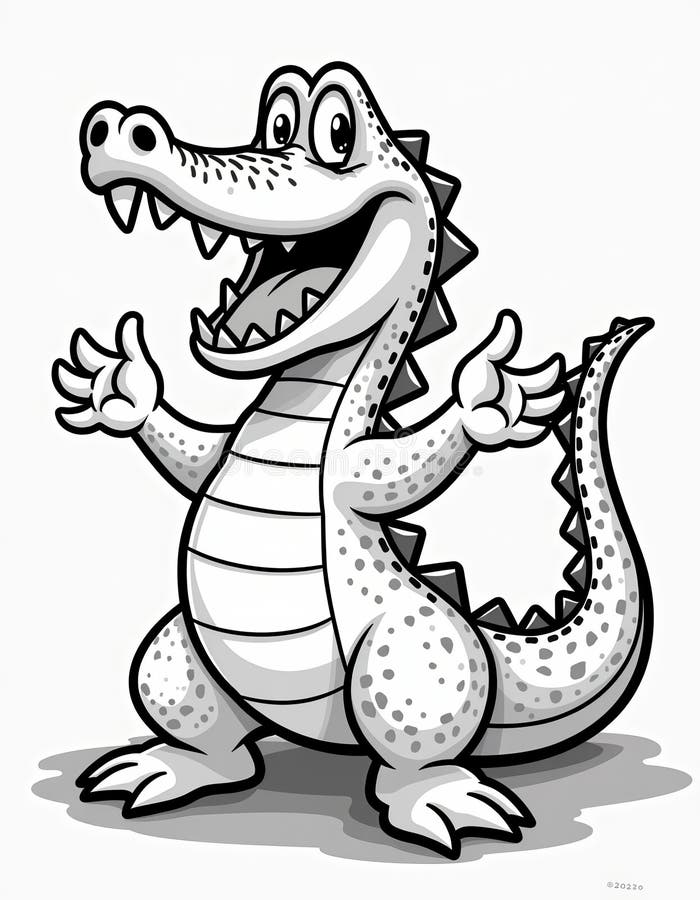 Friendly Alligator Cartoon Character Stock Illustration - Illustration ...