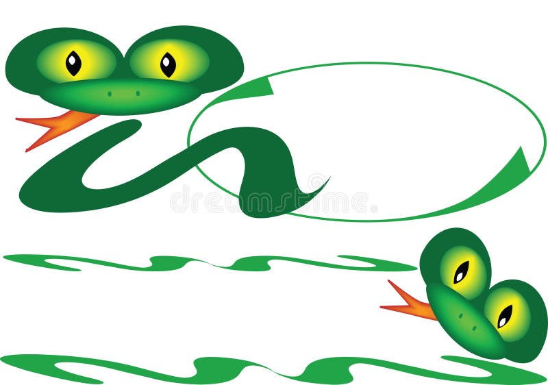 Friendly banner snake stock vector. Illustration of banner - 7444959