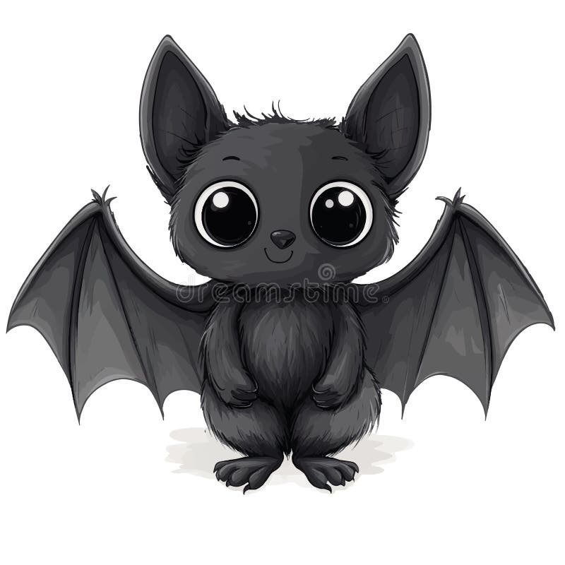 Friendly Bat on a White Background Stock Vector - Illustration of ...