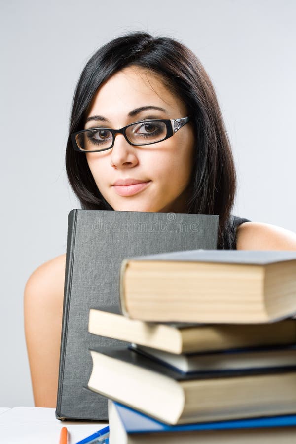 Friendly Beautiful Young Student. Stock Image - Image of female ...