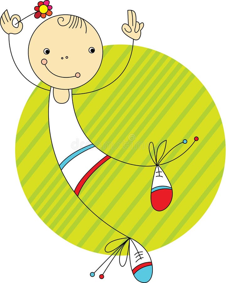 Friendly boy with a flower stock vector. Illustration of blue - 32007080