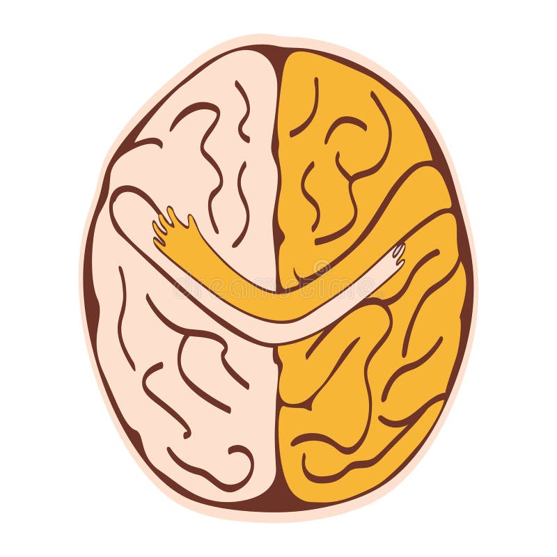 Friendly brain stock vector. Illustration of humor, cartoon - 34984435