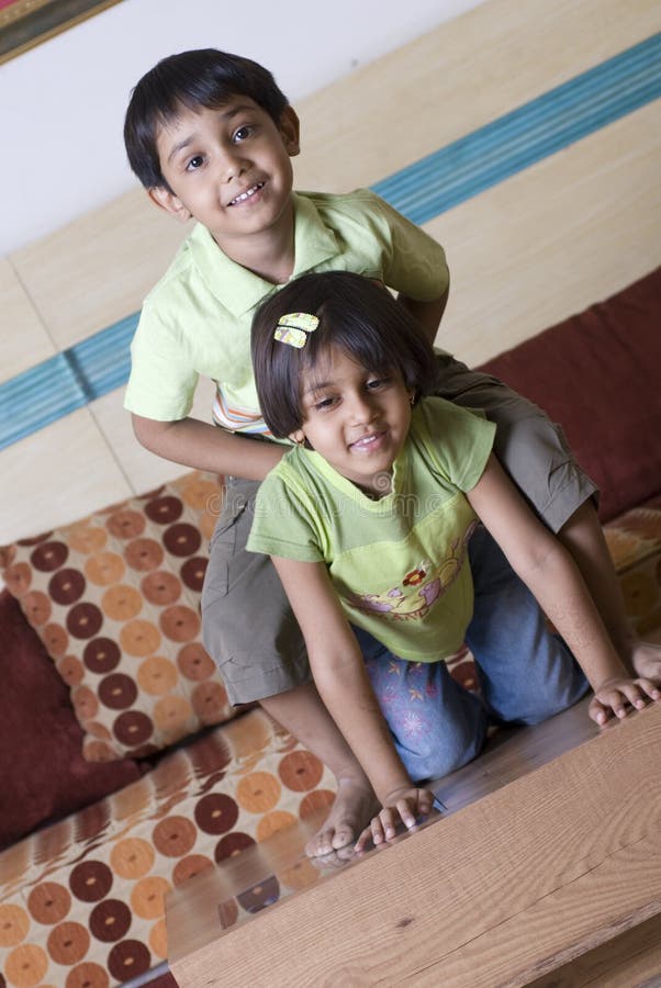 Friendly Brother And Sister Stock Image - Image of togetherness ...