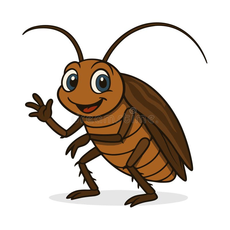 Cute Cartoon Cockroach – Vector Insect Clipart for Kids Stock Vector ...