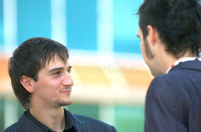 Friendly Business Chat stock photo. Image of company, fellow - 1358376