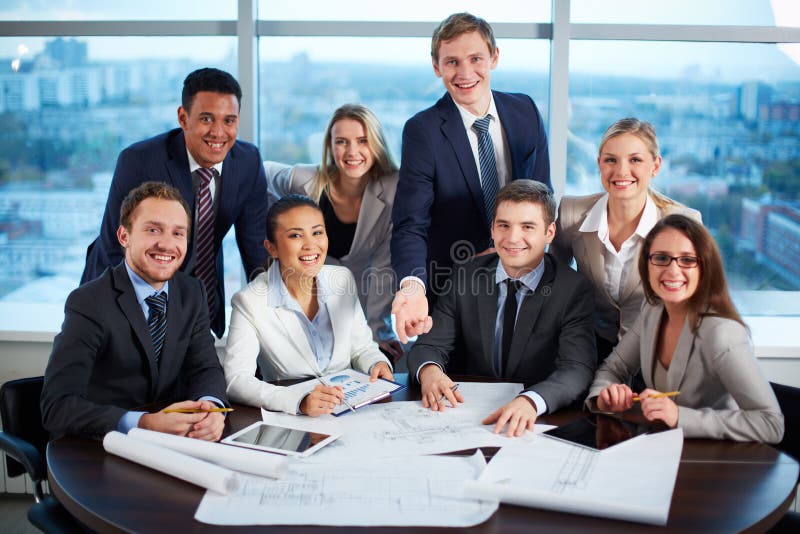 Friendly business group stock image. Image of colleague - 35658359